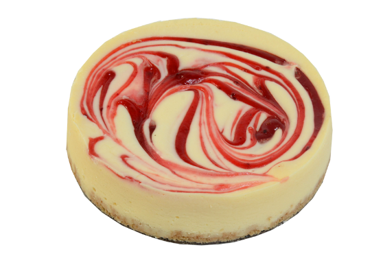 White Chocolate Raspberry Swirl Cheesecake | Sugarplum Desserts Ltd